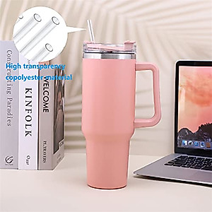 Replacement Straws for Stanley 20 30 40oz Tumbler 12 Inch Clear Reusable Straws with Long Cleaning Brush for 40 oz 30 oz Adventure Quencher Travel Tumbler Cup