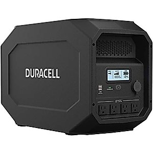 Duracell Power Source Electric Generator, Solar Capable, Gasless, Quiet, 1440W Output Power Inverter, High Capacity Power Bank