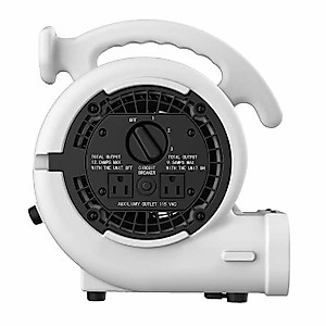 Lasko Super Fan Max 1/5 HP Air Mover High Velocity Super Fan SF-20-GC2, Large, white