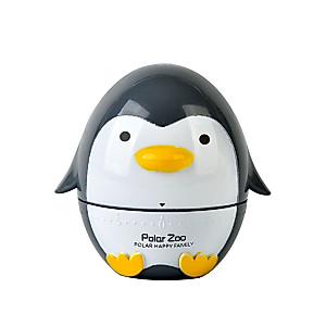 Cute Penguin Cooking Egg Timer For Cooking -60 Minutes Mechanical Rotating Kitchen Timer