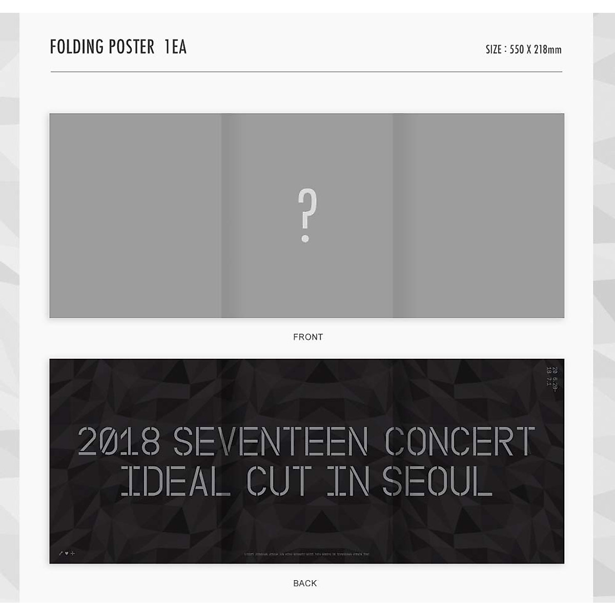 GENIE MUSIC Seventeen - 2018 Seventeen Concert Ideal Cut in Seoul DVD 3Discs+152p Photobook+On Pack Poster+1Sticker+1Photocard+Double Side Extra Photocards Set