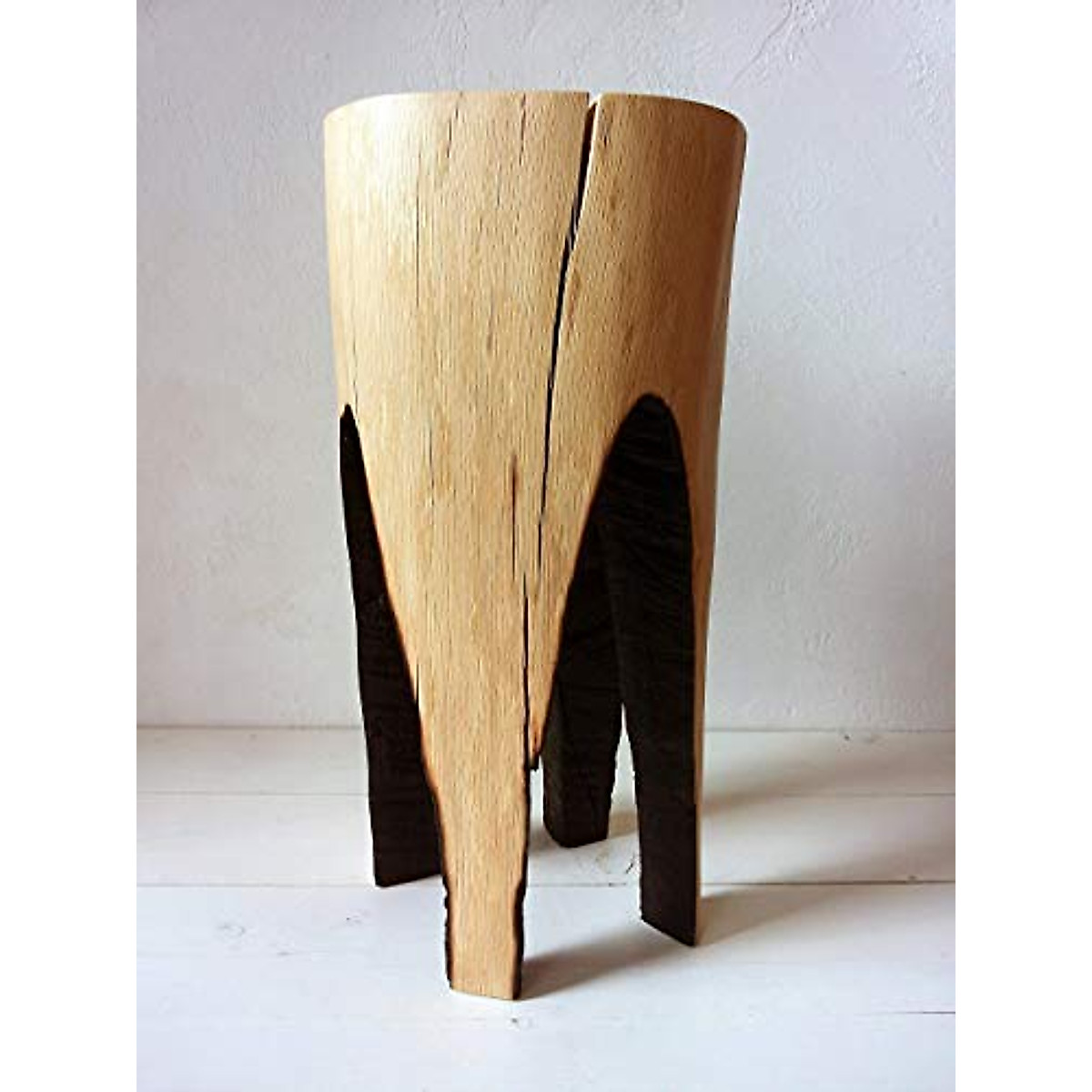 Ski Lodge Table, Rustic Nightstand, Barn Wood Furniture, Stump Table, Small Round Table