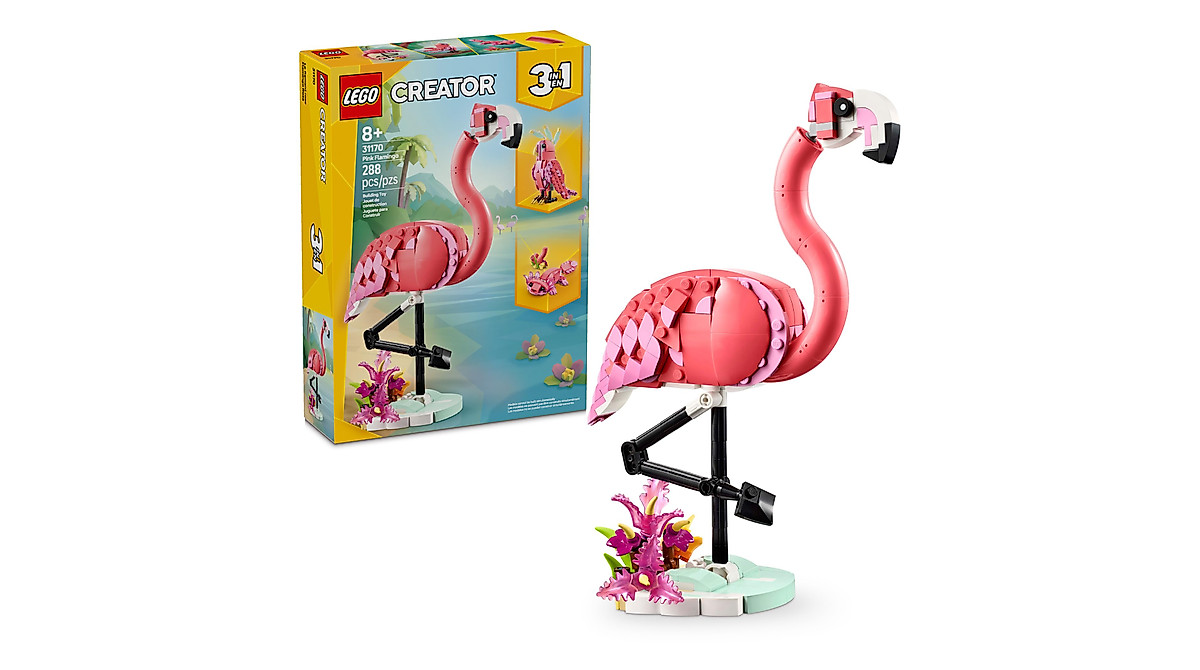 LEGO Creator 3 in 1 Pink Flamingo Toy - Build & Play
