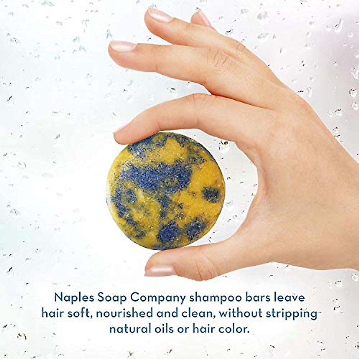 Naples Soap Company, 50-75 Use, Solid Shampoo Bar, Gentle, Eco-Friendly Haircare Helps Ensure Nourished and Healthy Hair, All Hair Types, Ocean Breeze, 1.75 oz.