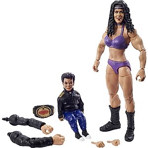 WWE Wrestlemania 37 Elite Collection Chyna Action Figure with Women’s Championship and Paul Ellering and Rocco BuildAFigure Pieces6 in Posable Collectible Gift for WWE Fans Ages 8 Years Old and Up