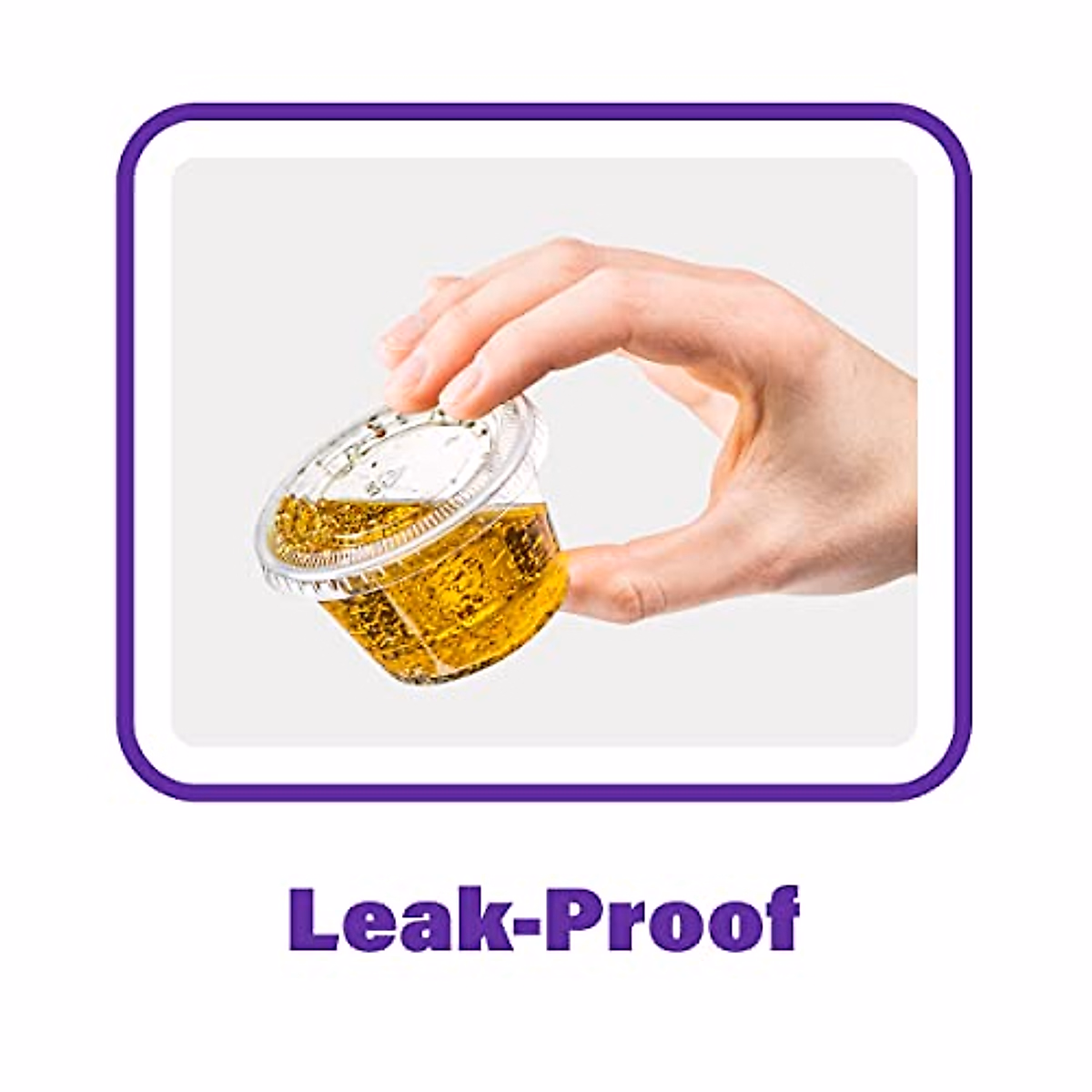 Pantry Value [100 Sets - 2 oz.] Jello Shot Cups with Lids, Small Plastic Condiment Containers for Sauce, Salad Dressings, Ramekins, & Portion Control