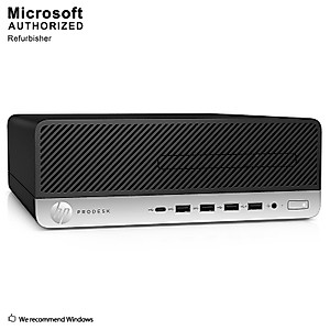 HP ProDesk 600 G3 Small Form Factor Business Desktop PC Computer - Intel i5-7500 - 8GB Memory - 256GB SSD - DVDRW - Windows 10 PRO 64-Bit (Renewed)