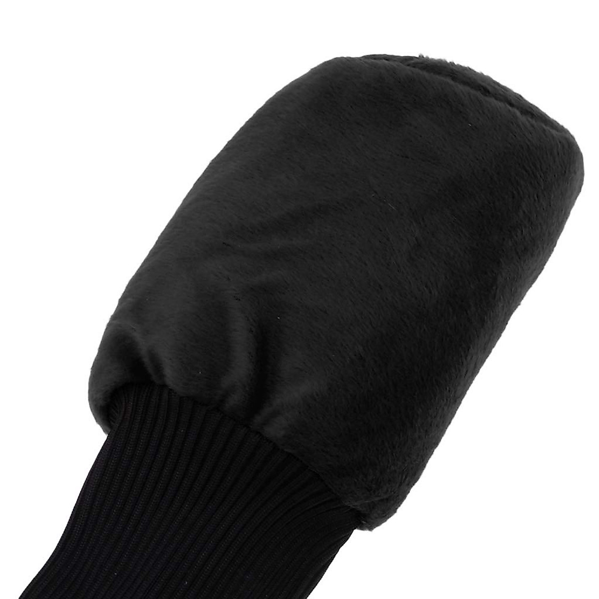 freneci Pack of 3 Golf Club Cover Wood Head Cover Protector Long Neck Socks - Black