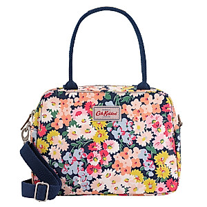 Cath Kidston Matt Oilcloth Busy Bag Handbag Crossbody Daisy Bed Pattern Navy Color