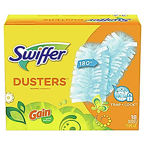 Swiffer 180 Dusters, Ceiling Fan Duster, Multi Surface Refills with Gain Scent, 18 Count