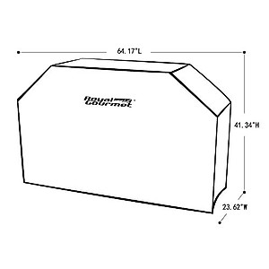 Royal Gourmet CR6412 64" Grill Cover, Durable Oxford Polyester Outdoor BBQ Cover, Water Resistant, Weather Protection, Black