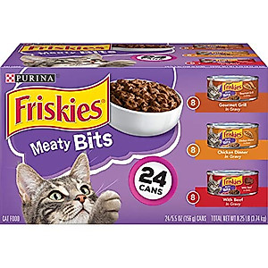 Purina Friskies Gravy Wet Cat Food Variety Pack, Meaty Bits - (24) 5.5 oz. Cans