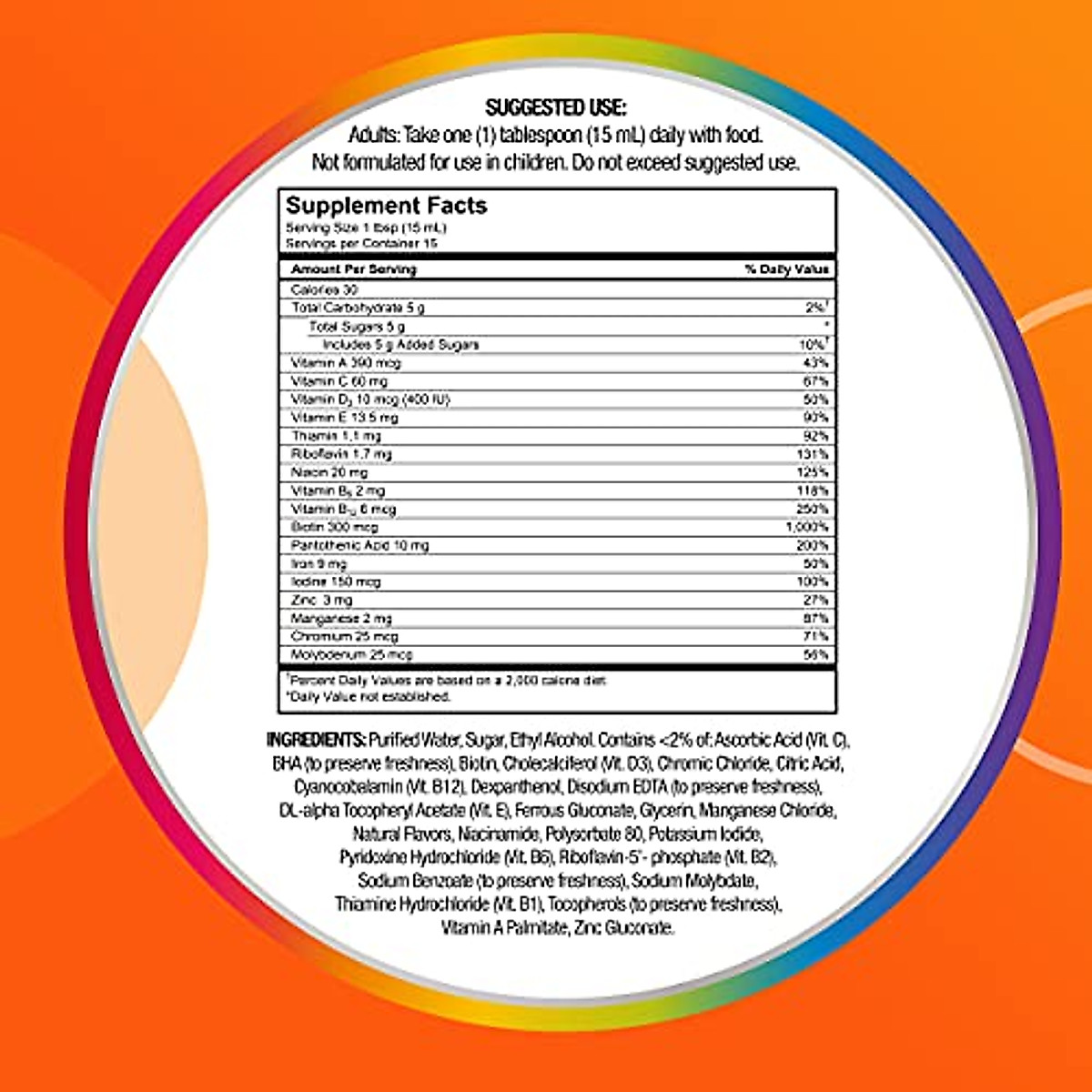 Centrum Liquid Multivitamin for Adults, Multivitamin/Multimineral Supplement with B Vitamins and Antioxidants, Citrus Flavor - 8 Fl Oz