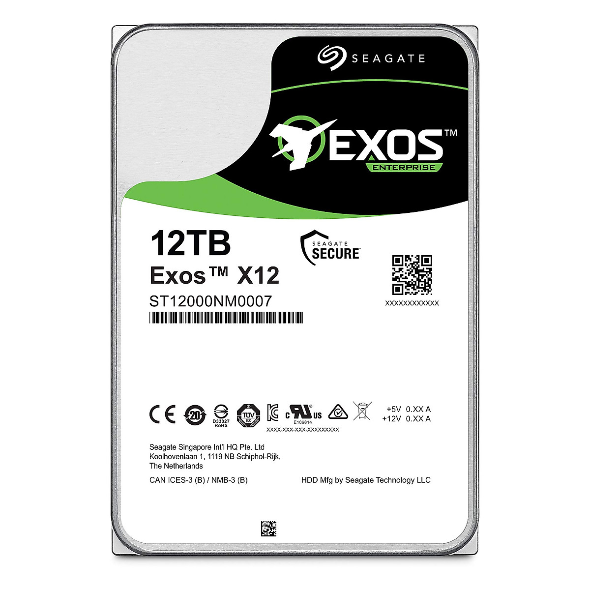 Seagate Exos 12TB 3.5 7200RPM 256MB SAS 12GB s Enterprise Bare HDD ST12000NM0027