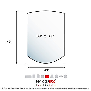 Ultimat Polycarbonate Contoured Chair Mat for Carpets up to 1/2" - 39 x 49"