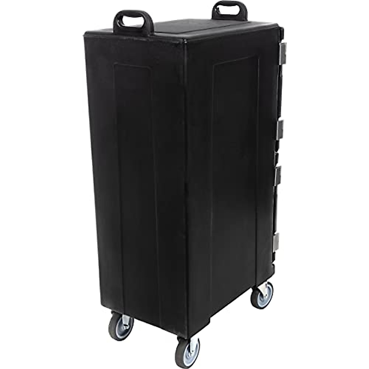 Carlisle FoodService Products Cateraide Plastic Insulated Dual Capacity Food Pan Carrier With Dolly, 10 Pan Capacity, 50 Inches, Black