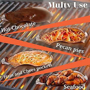 20 Pcs Set Oyster Shells Stainless Steel Reusable - large Oyster Grilling Pan - Metal Oyster Baking Dish - Great for Seafood of all Kind