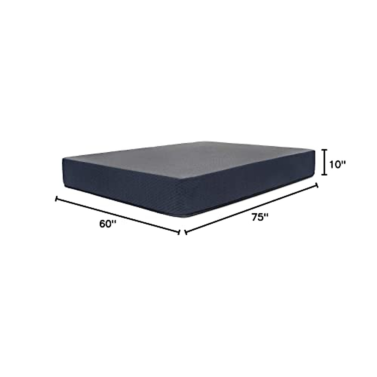Dreamfoam Bedding Chill 10" Gel Memory Foam Mattress, Short Queen- Made in Arizona