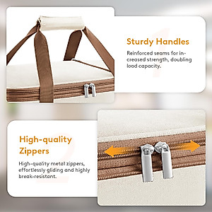 LUNCIA Insulated Casserole Carrier for Hot or Cold Food, Lasagna Lugger Tote for Potluck Parties/Picnic/Cookouts, Fits 9"×13" Baking Dish, Cream