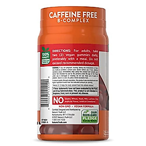 Nature's Truth Vitamin B Complex Gummies | 48 Count | with B-Vitamins, L-Carnitine & Ashwagandha | Vegan, Non-GMO & Gluten Free Supplement