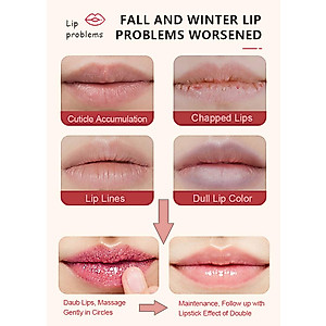 Lip Scrub, (Caramel) Lip Scrubs Exfoliator & Moisturizer Lip Brightening Lip Exfoliator for Dark Lips, Gentle Exfoliation Lip Care Products, Repair Dry & Cracked Lips by Samnyte