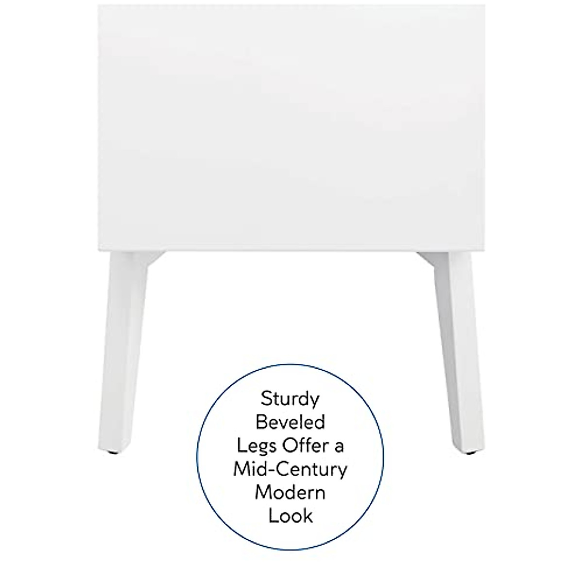 Classic Brands Canton 4 Drawer Wood Dress with 2 Drawer Top Storage Hutch, White