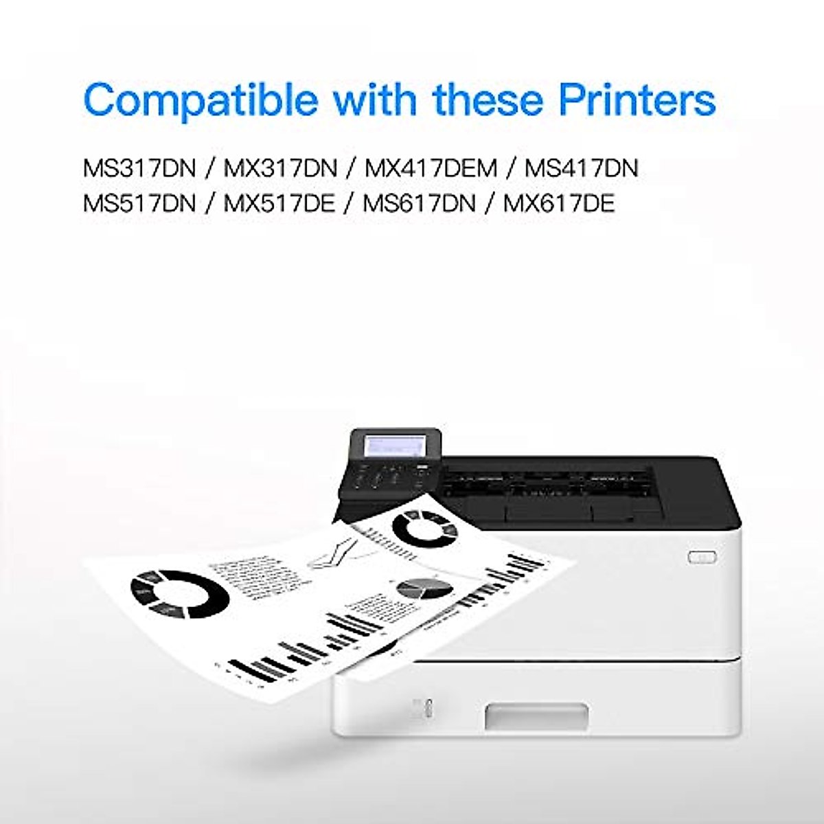 LxTek Compatible Toner Cartridge Replacement for Lexmark 51B1000 to use with MS417DN MS317DN MS517DN MS617DN MX517DE MX617DE MX317DN MX417DE Printers (Black, 1 Pack)