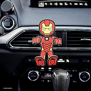 Hug Buddy Iron Man Air Vent Car Phone Holder, Adjustable, Universal Fit, Cell Phone Mount Compatible with iPhone, Samsung Galaxy, LG, Google, Pixel, Moto, Black and Other Smartphones