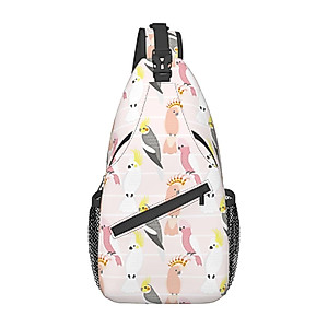 Parrot Sling Bag, Chest Bag Daypack, Crossbody Sling Backpack for Travel Sports Running Hiking