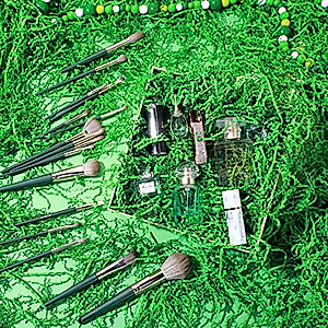 Outus 0.5LB Crinkle Cut Paper Shred Filler Shredded Paper for Gift Box Crinkle Paper Metallic Shredded Crinkle Cut Paper Easter Grass Tissue Paper for Wedding Birthday Wrapping Boxes Bags (Green)