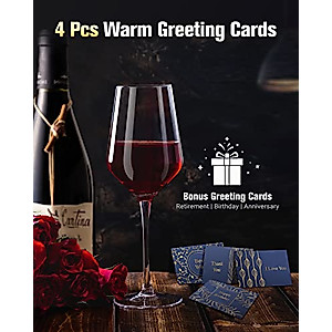 Maxboro Wine Glasses Set of 2, 15.2 Oz Hand Blown Lead-Free Premium Crystal Red Wine Glass, Long Stem Wine Glasses for Daily Use Mother's Day Gift Wedding Anniversary or Birthday Gift