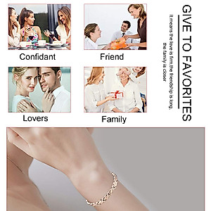 38 Elegant Titanium Magnetic Lymph Detox Bracelet for Women Germanium and Magnetic Functions with Free Link Removal Tool Christmas Gifts Mothers Day Gifts for Mon(Rose Gold)