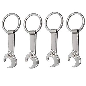Luomorgo Creative Wrench Type Keychain Bottle Opener Zinc Alloy Bartender Bottle Opener 4PCS