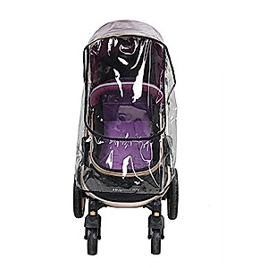 Stroller Rain Cover, Pram Rain Cover Waterproof Transparent Can Be Folded for Stroller for Baby