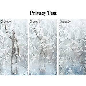 Niviy Decorative Window Privacy Film Non Adhesive Stained Glass Window Film for Bathroom Home Kitchen Office 17.5'' x 78.5''