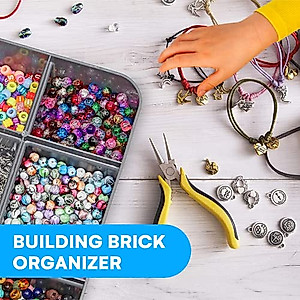 Bins & Things Stackable Storage Container with 2 Trays - Gray - Craft Storage/Craft Organizers and Storage - Bead Organizer Box/Art Supply Organizer