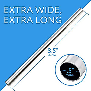 10 Pack Boba Straws In Stainless Steel - Reusable Metal Straws Best For Drinking Bubble/Boba Tea, Smoothies, Shakes - Extra Wide 0.5’’ And 8.5” Long - Comes With Cotton Storage Bag And Cleaning Rod