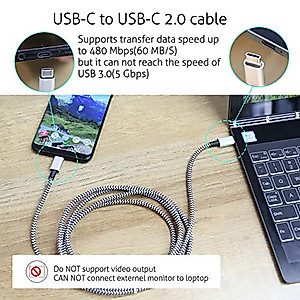 Ailun USB C to USB C Cable 10ft 3Pack High Durability 60W 3A USB Type C Devices Charging for Galaxy S22,S22+,S22Ultra,S21,S20, S20+ S20Ultra S10 Huawei Matebook MacBook iPad Pro 2018 and More