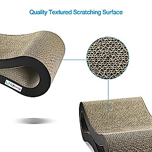 isYoung Cat Scratcher Lounge Corrugated Cat Scratcher Cardboard Protector for Furniture Couch Floor Eco-Friendly Toy - Keep Cats Fun Healthy