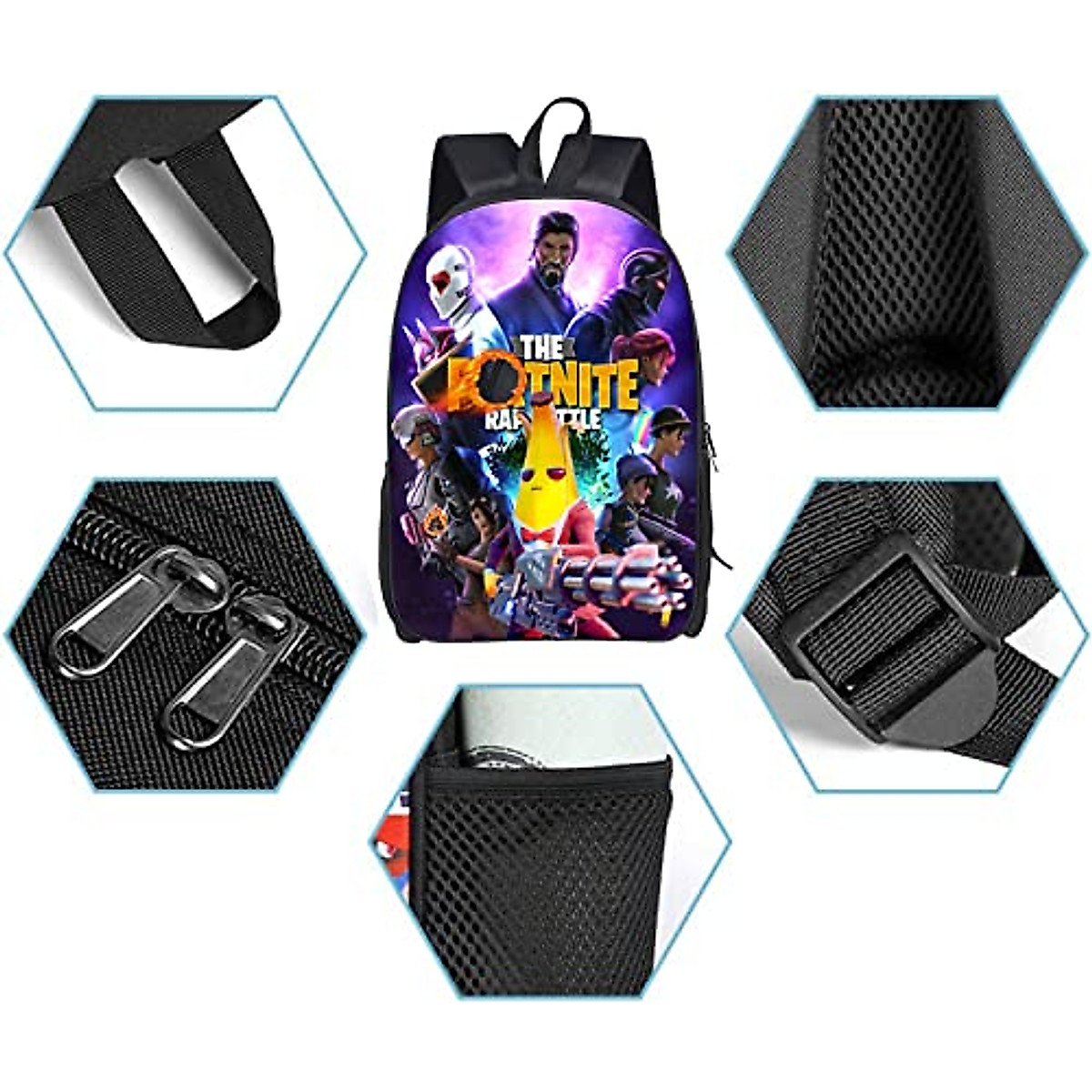 Szv Unisex Game Backpacks Anime Backpack Cosplay 3d Printing Travel Bag Large Lightweight Sports Daypacks D-One Size