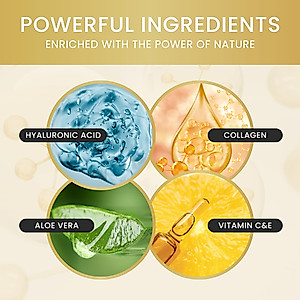 24K Gold Under Eye Patches, Eye Mask, Eye Patches for Puffy Eyes and Dark Circles, Eye Masks Skincare, Under eye patches for puffy eyes dark circles, Under eye treatment, Eye Care (32 Pairs)