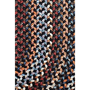 Super Area Rugs Tribeca Soft & Reversible Wool Braided Rug, Made in USA, Black Rock, 2' X 3'