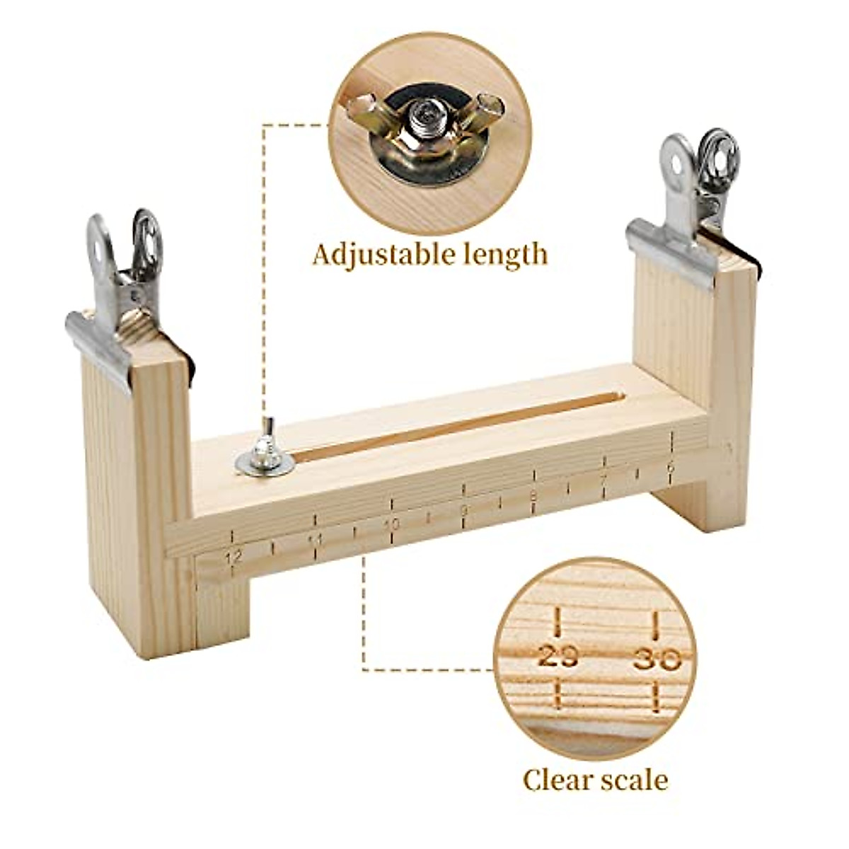 UOIENRT Bracelet Maker, Wooden U Shape Jig Bracelet Making Kit Frame Weaving Braiding DIY Tool Kit