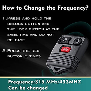 HelloAuto Key Fob Fits Ford F150 F250 F350 Explorer Escape Expedition, Keyless Entry Remote for Lincoln Mercury. (FCC ID : CWTWB1U345, CWTWB1U33) 3-Btn 2PCS