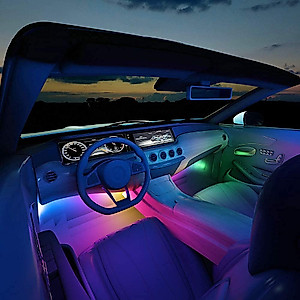 Govee Interior RGBIC Car Lights with Smart App Control, Music Sync Mode, DIY Mode and Multiple Scene Options, 2 Lines Design LED Lights for Cars, Trucks, SUVs