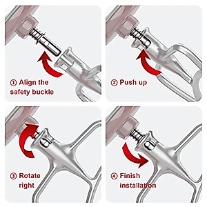 Stainless Steel Beaters for Kitchenaid Stand Mixer, 4.5-5Qt Tilt-Head Paddle Attachment for Kitchenaid Mixer, Polished Flat Beater for KitchenAid-Dishwasher Safe by Hozodo