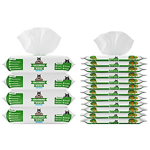 Pogi's Ultimate Dog Wipes Home & Travel Bundle - 400-Count Grooming Wipes for Home and 240-Count Packs for Travel