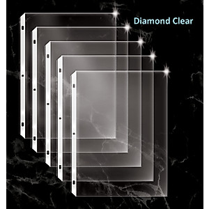 25 Count Diamond Clear Extra Heavyweight Sheet Protectors, 4 mils Strong, by Gold Seal, 8.5 x 11", Top Load, 25 Pack