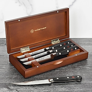 Wusthof Classic Steak Knife Set with Wood Case (4 Piece)