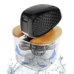 FitSand Bamboo Electric Head Shaver Rinse Stand Compatible with Remington Balder Pro Head Shavers